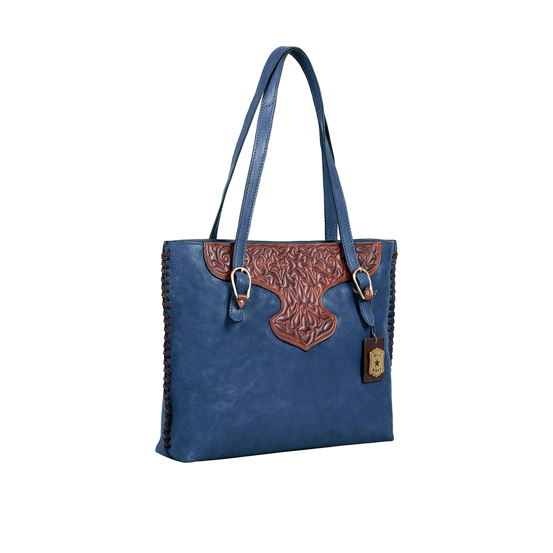 Sally Scull 01 Shoulder Leather Bag (Sapphire) – hidesignba